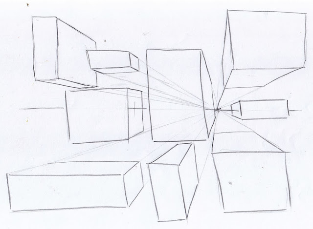 Weekly : Doodles and tuts: Drawspace K01: How to draw boxes in perspective