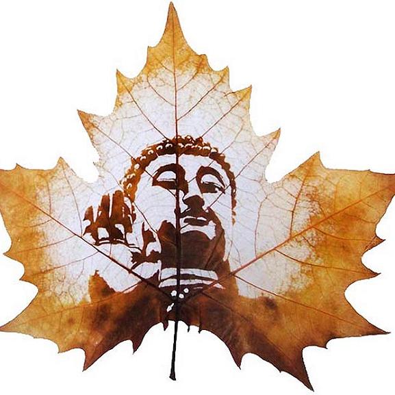 CoolFunClub: Leaf Carving Art
