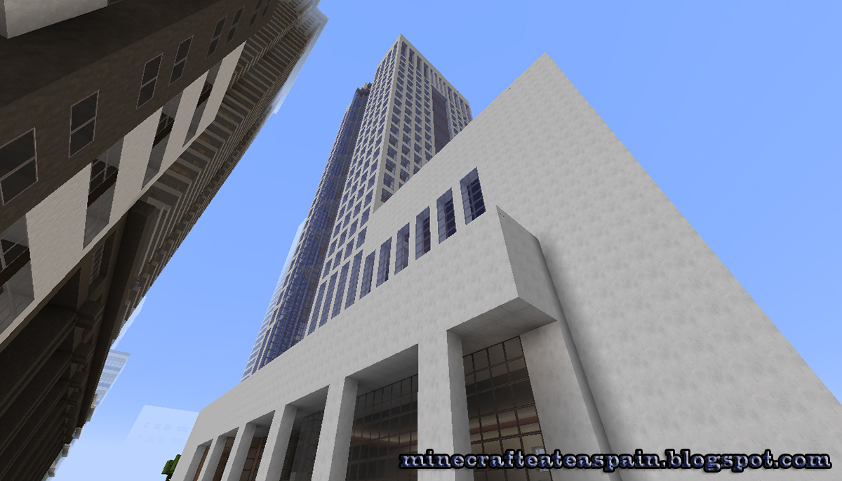 Réplica Minecraft de la Torre Mural, México.