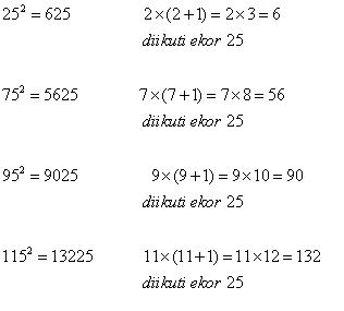 Trick Hitung Bilangan Kuadrat dengan Digit Terakhir 5 | Stasiun Edukasi ...