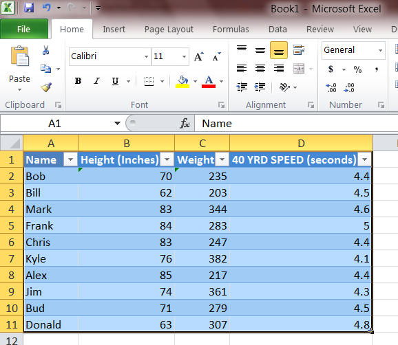 Simple Math and Excel Tips: How to Quickly Create Tables in Excel 2010