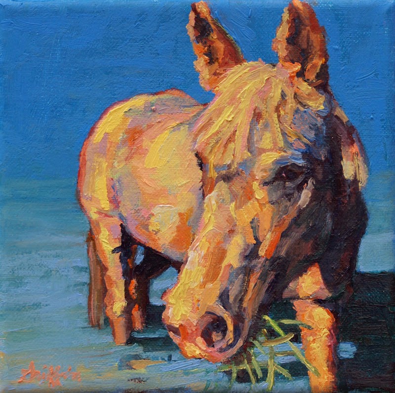 Colorful Contemporary Horse Art, Equine Painting "Sea Grass" by ...