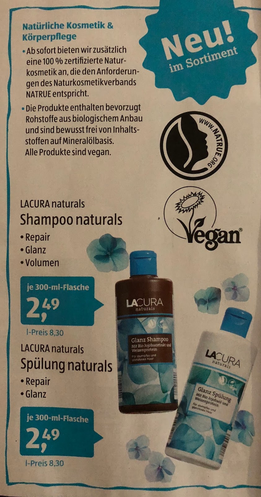 Jetzt neu! Naturkosmetik von Aldi