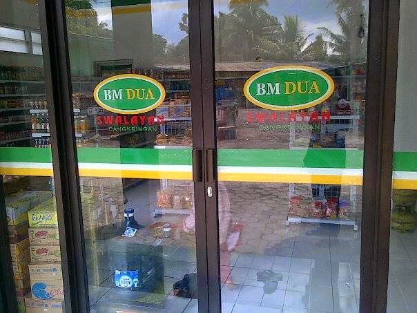 STICKER KACA MINIMARKET BM DUA SLEMAN - Radja Sticker