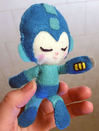 Megaman and Protoman Plush by Kat Brunnegraff