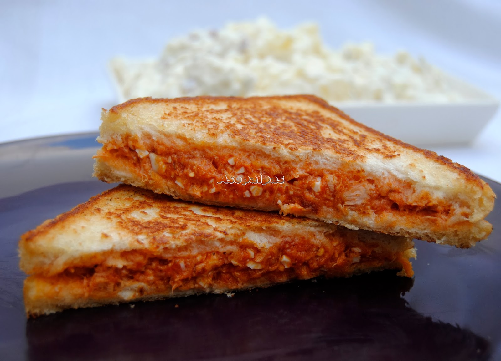 Sándwich de Atún y Tomate. Receta | Asopaipas. Recetas de Cocina Casera