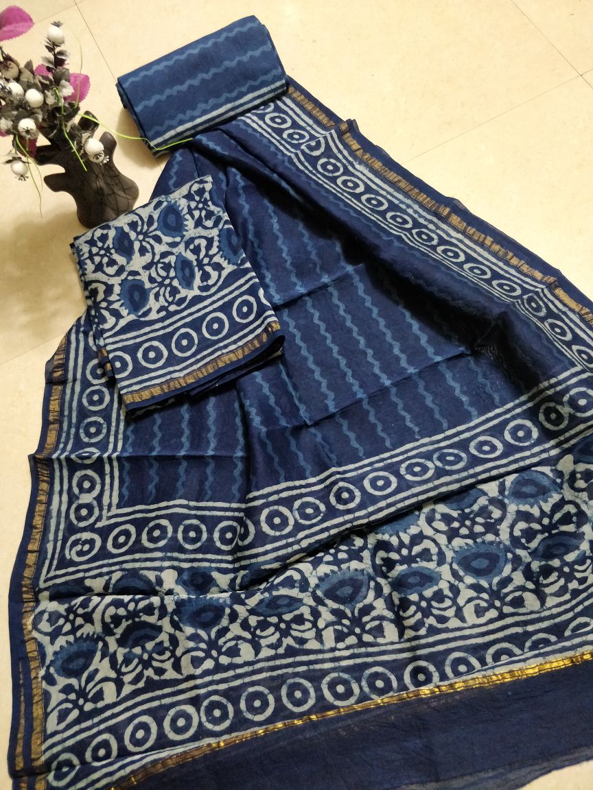 New chanderi silk dress materials