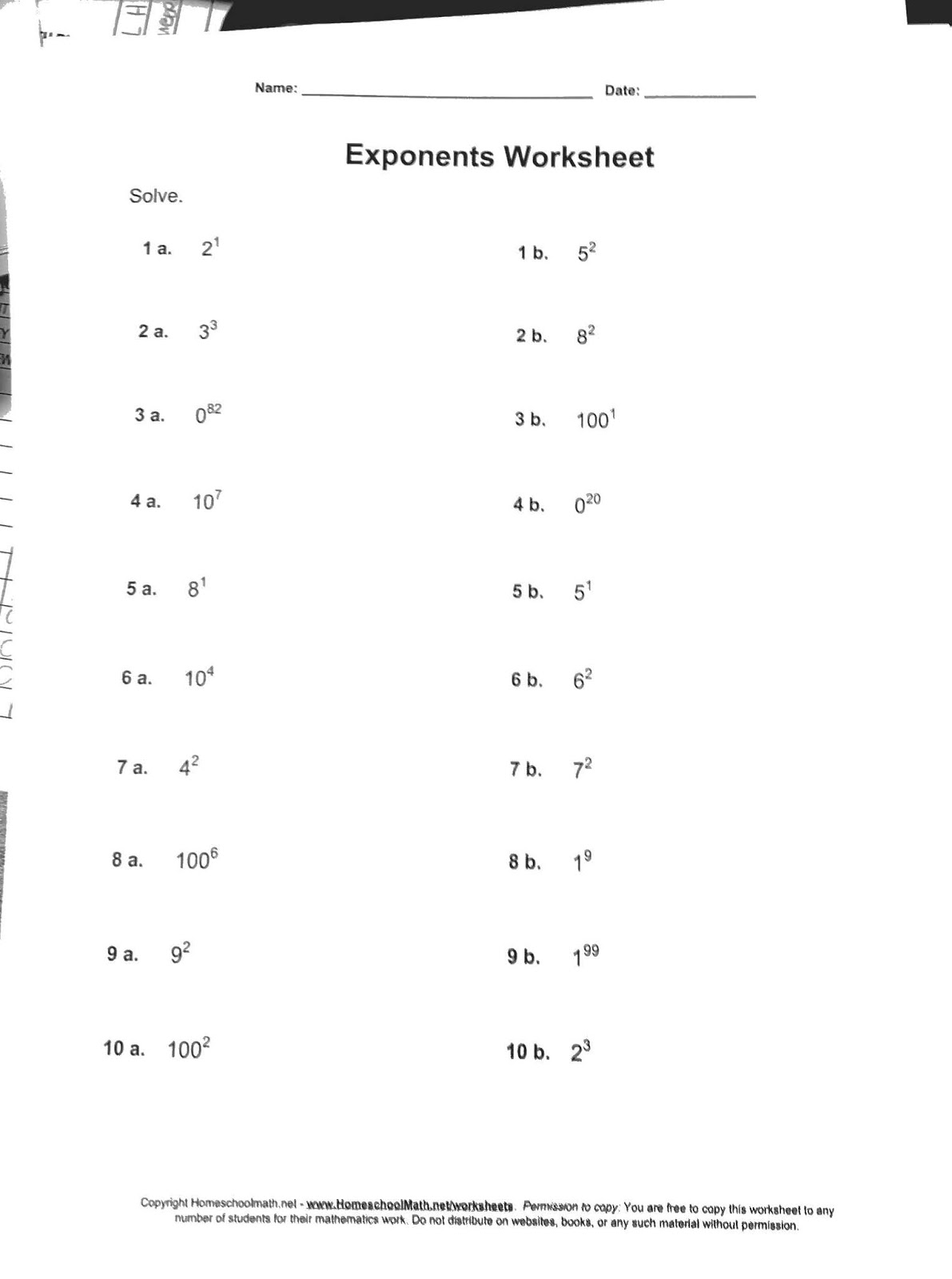 Mrs. White's 6th Grade Math Blog: EXPONENT PRACTICE