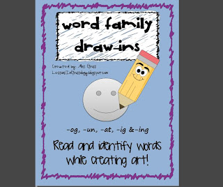 FREEBIE! Draw-In Word Family Worksheet