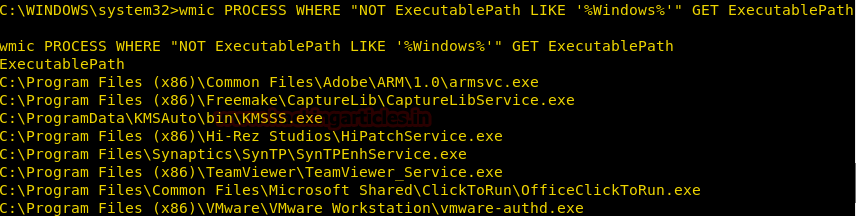 Post Exploitation Using Wmic System Command
