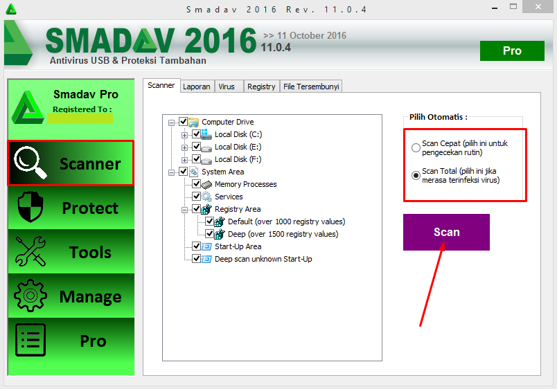 Cara Scan Virus di Komputer Menggunakan Smadav - blog kibe