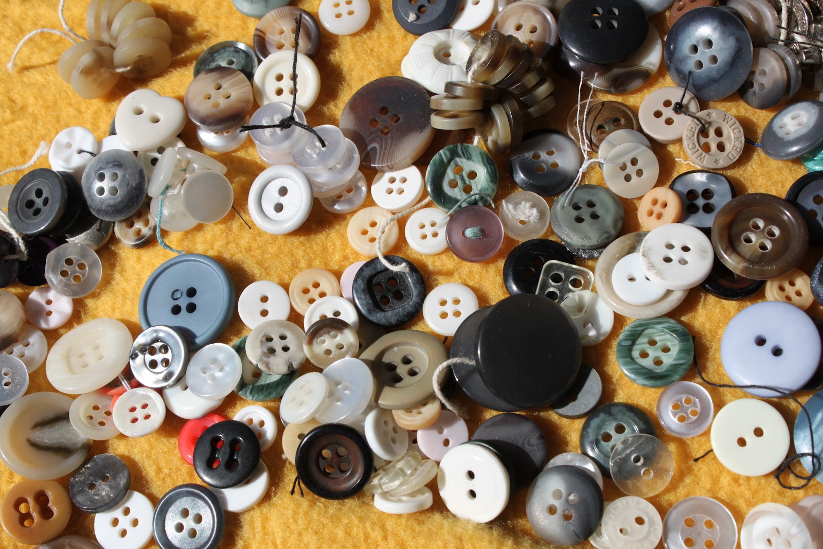 1 Creative Endeavor: March 15: Buttons in Embroidery Hoop