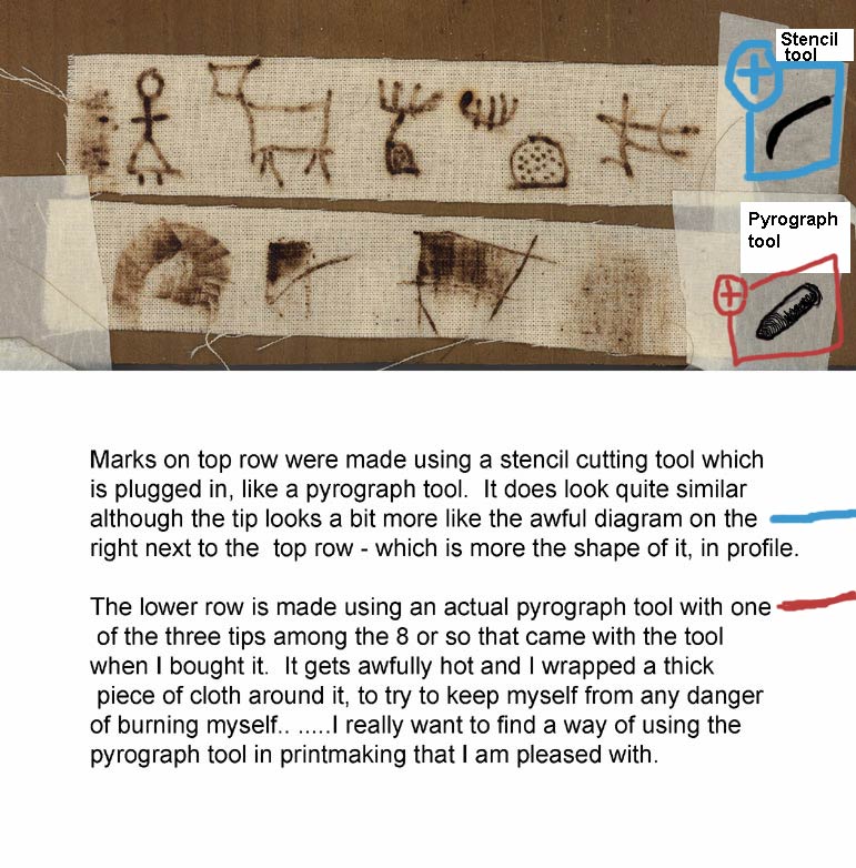 Printmaking Art + Aine Scannell's Blog: Burning Marks in Printmaking