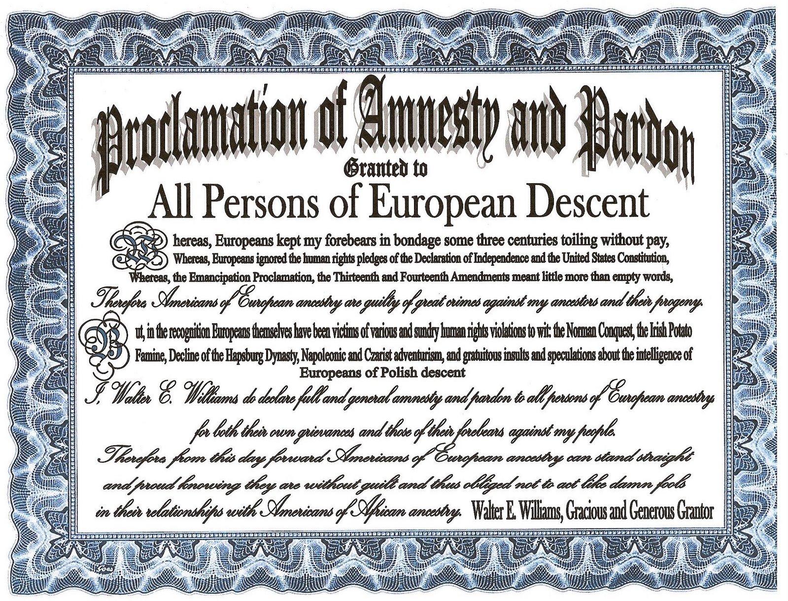 OUR ETERNAL STRUGGLE: "PROCLAMATION OF AMNESTY AND PARDON"