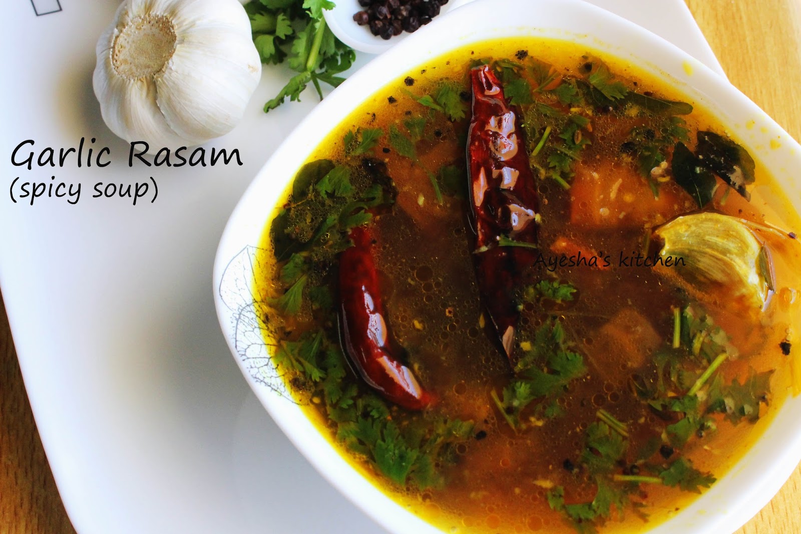 RASAM RECIPE - GARLIC RASAM / SPICY SOUTH INDIAN GARLIC SOUP(With no rasam powder)