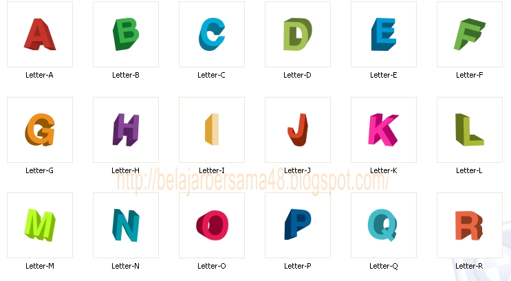 Mari Belajar: Icons Alphabet (Huruf-huruf)