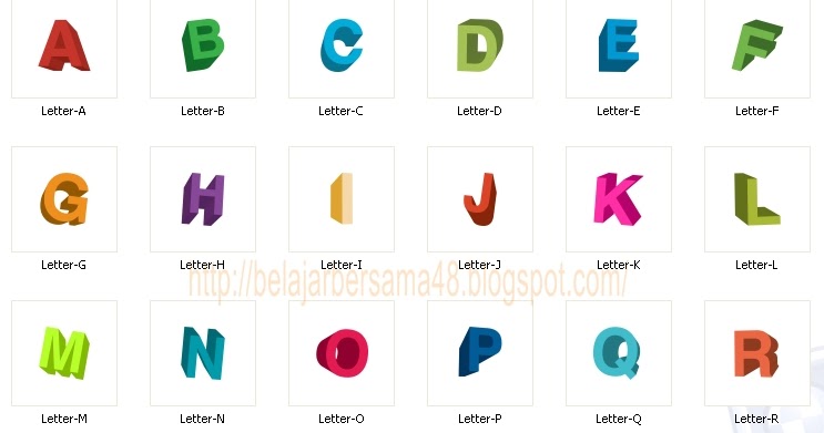 Mari Belajar: Icons Alphabet (Huruf-huruf)