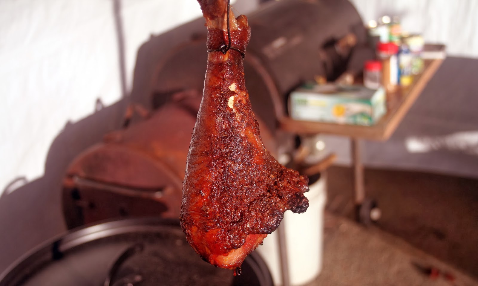 Tango Spice Test Kitchen: Pit Barrel Turkey Legs!