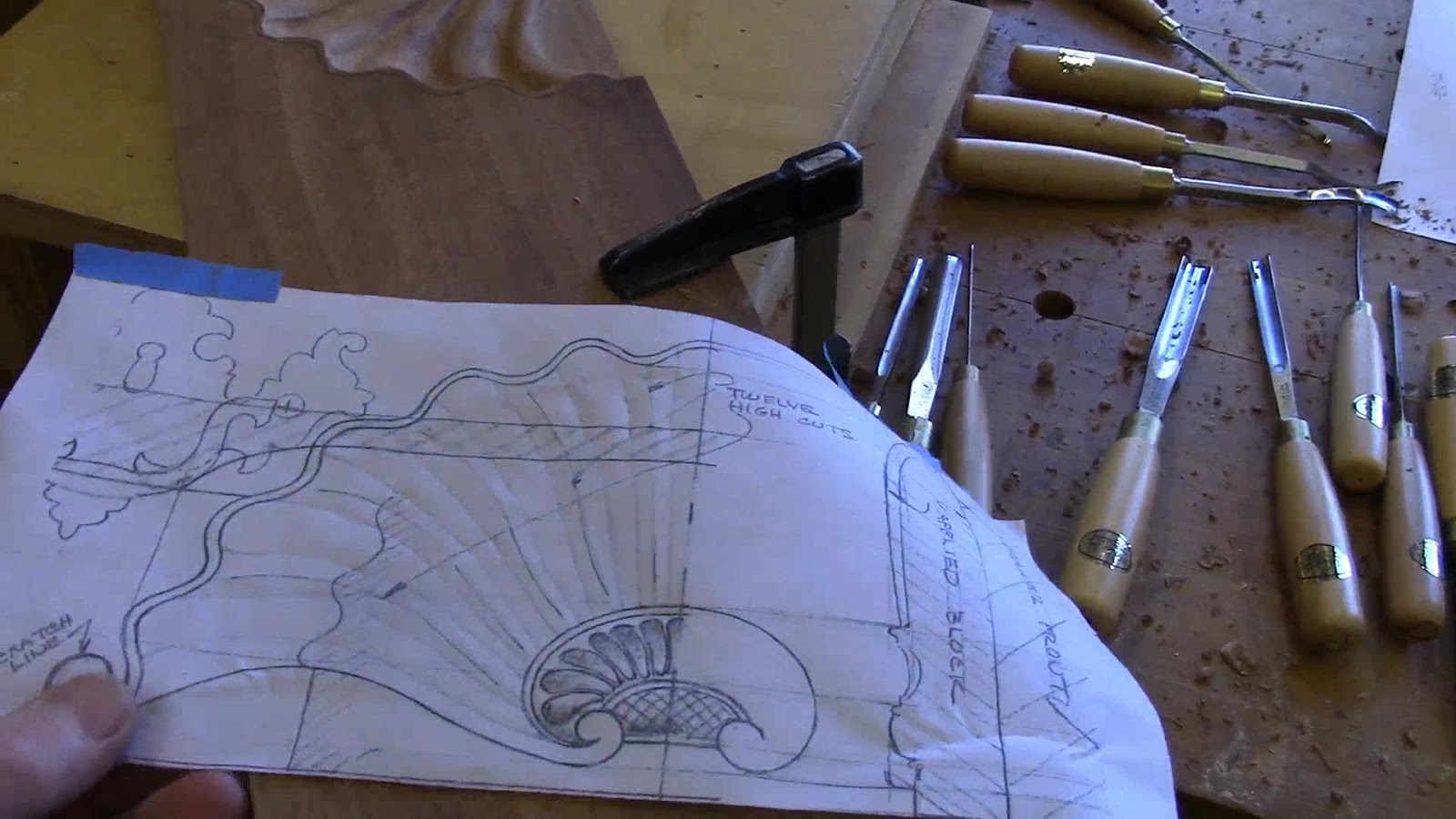 David Boeff Furniture Maker: Townsend Kneehole Bureau Carving Newport ...