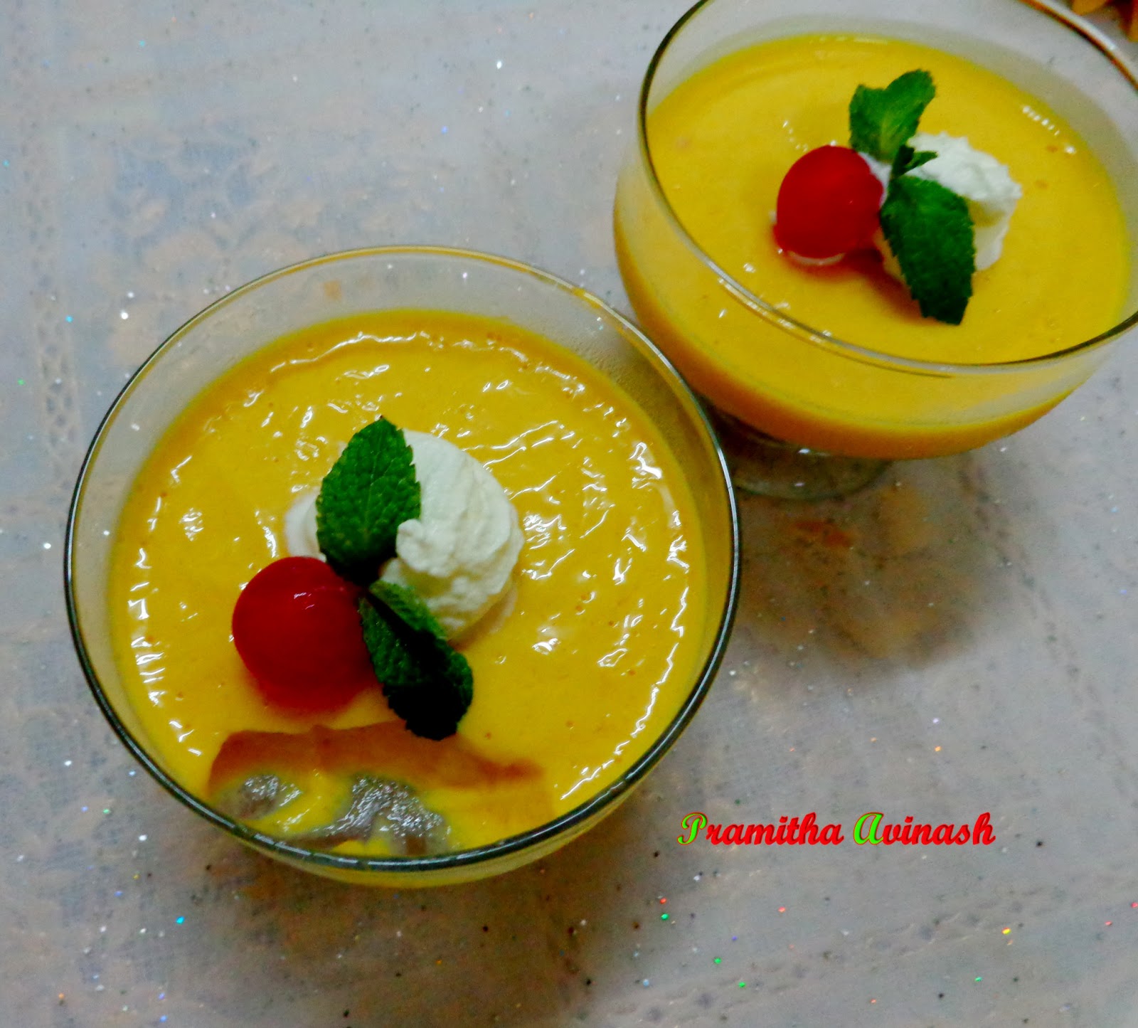 Pramitha Love Cooking!!!!!: Fresh Mango Pudding