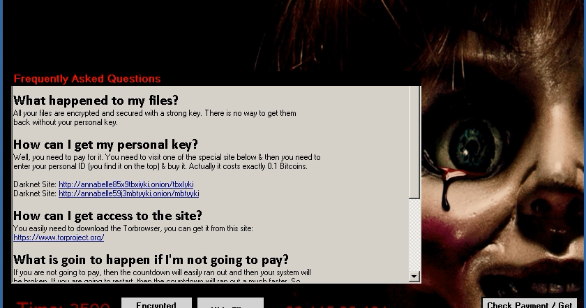 Шифровальщики-вымогатели The Digest "Crypto-Ransomware": Annabelle