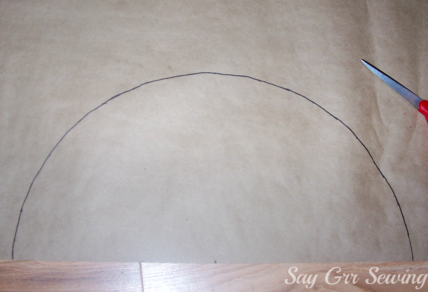 Say Grr Sewing: Circled Skirt, Part 1: Making The Pattern