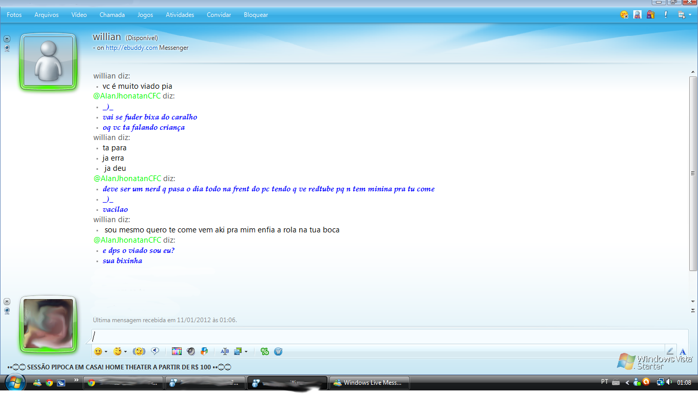 porcaria 2: Eu ri mt com essa conversa no Msn!