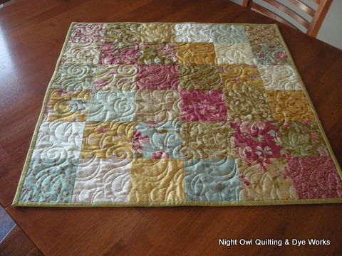 Night Owl Quilting & Dye Works: Charm Table Topper