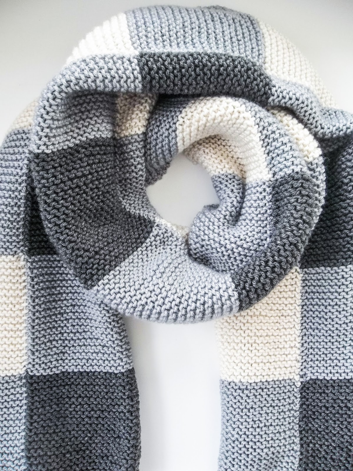 Aran Check Scarf Knitting pattern