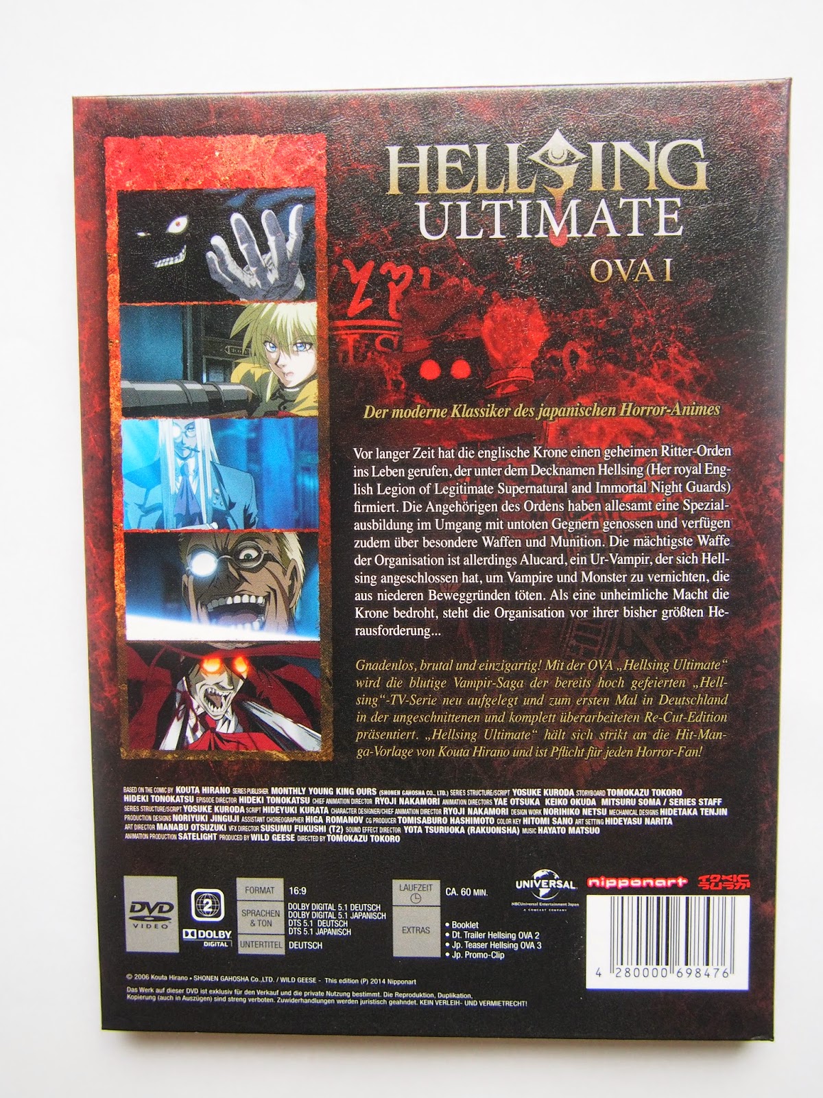 We Love Japan: Review: Hellsing Ultimatie OVA Vol. 1 DVD-Edition