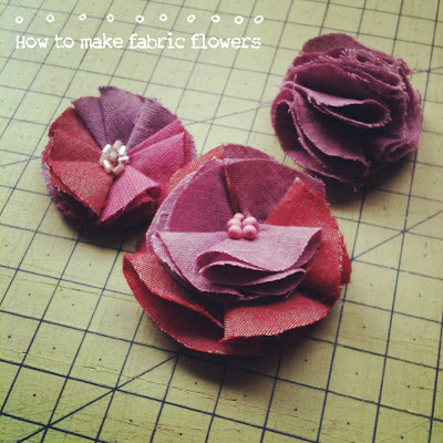 moshi-moshi: Fabric flower tutorial