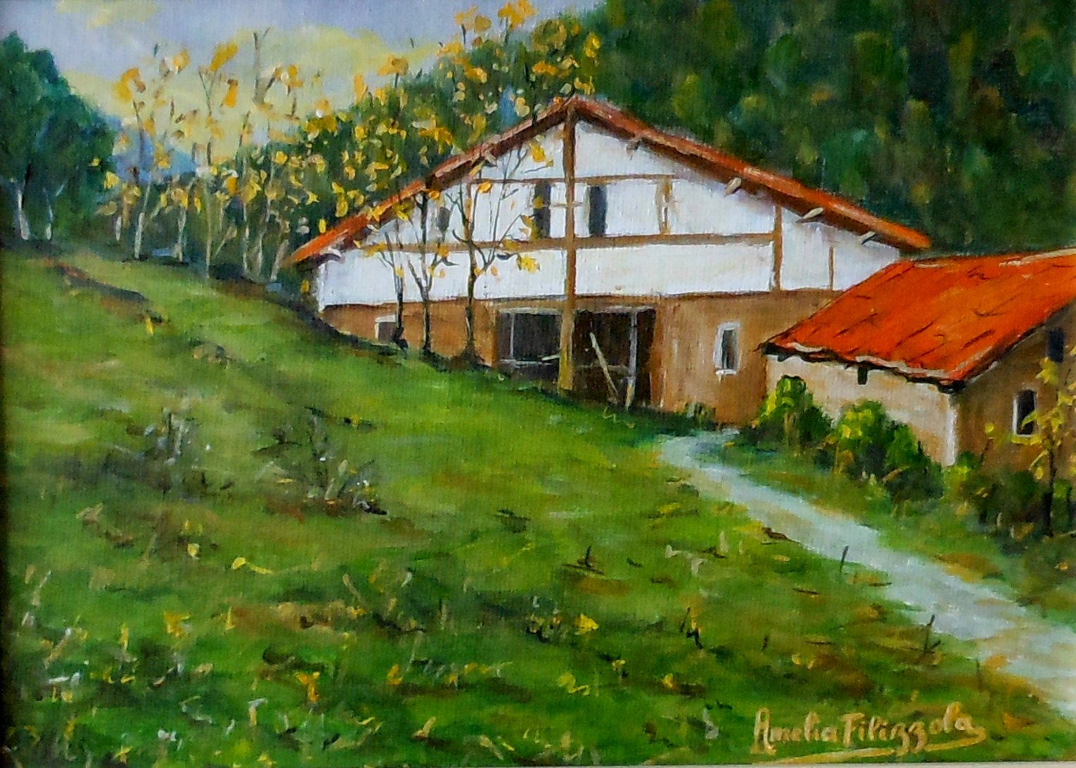 Amelia Filizzola: Caserío en Guipúzcoa. País Vasco.