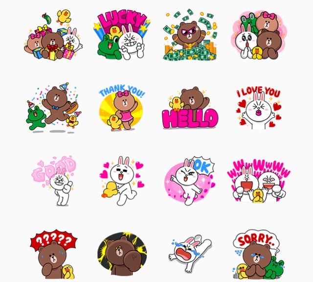LINE Stickers Community: Free-LINE Characters with SMART PARTY sticker