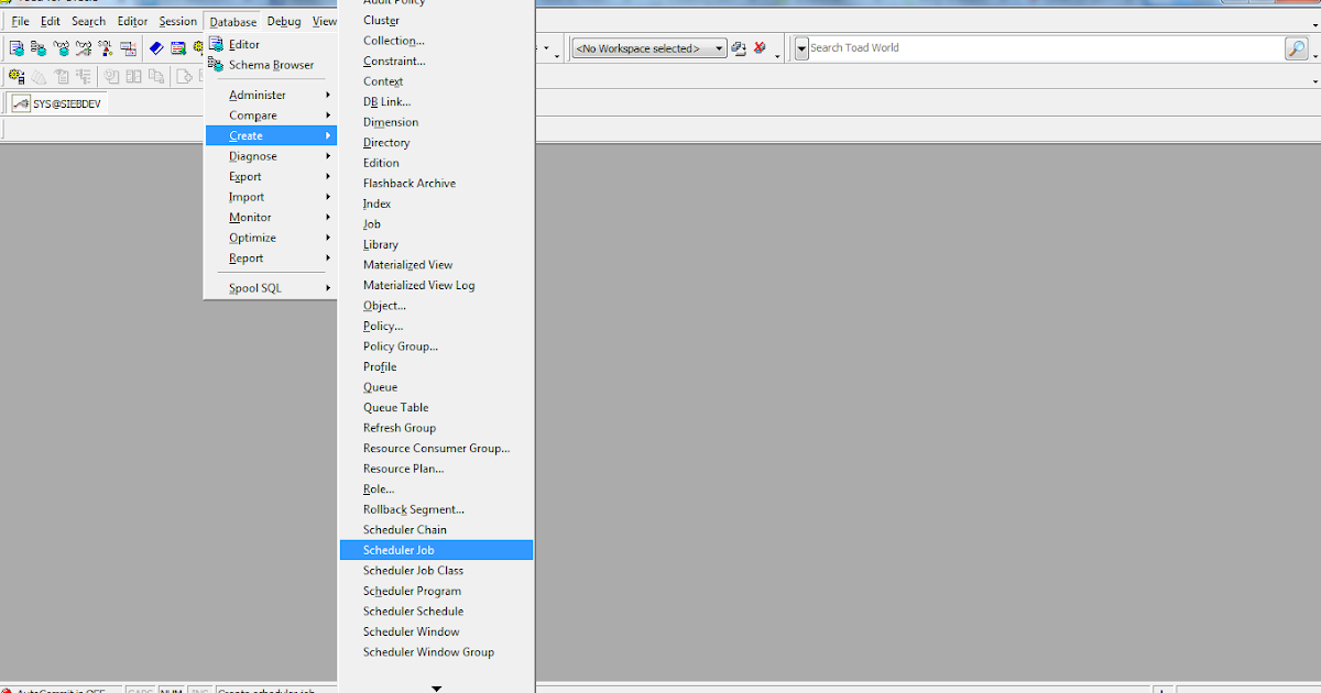 How to create a Simple Scheduler Job in Oracle Database using Toad