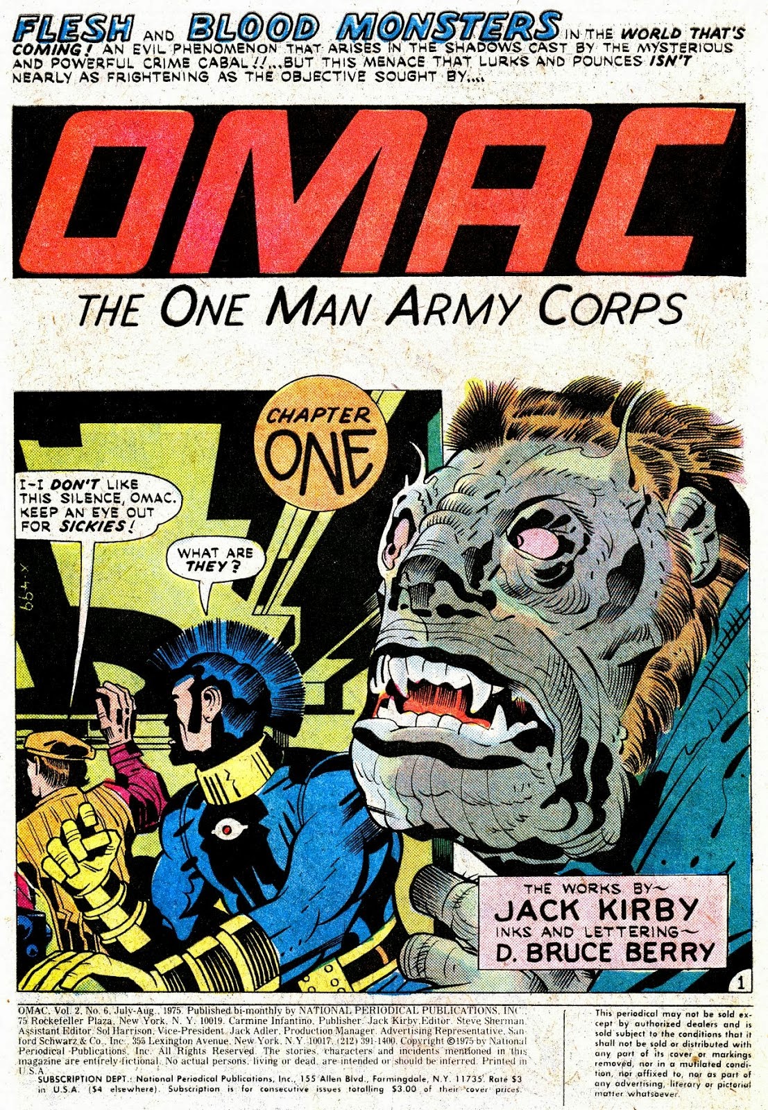 BEACH BUM COMICS : ARE YOU READY FOR JACK KIRBY'S OMAC -- ONE MAN ARMY ...