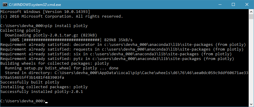 Plotly Python Install