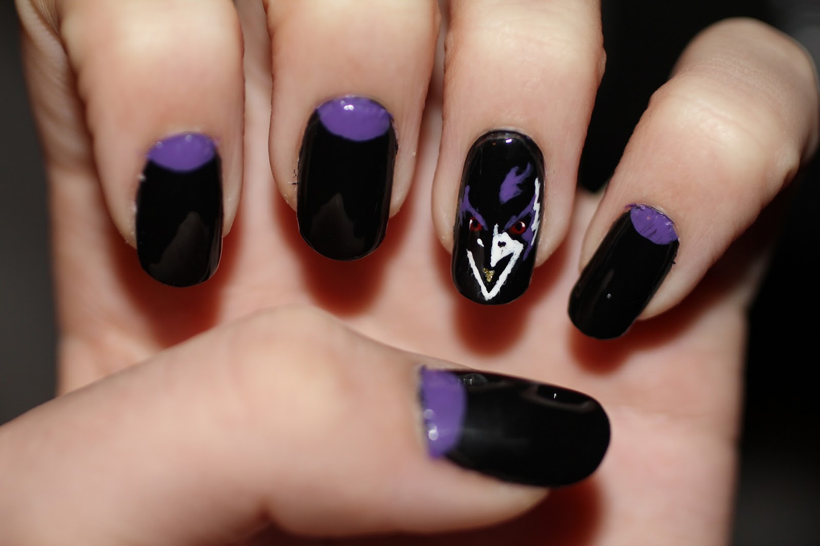 Polished Hand to Toe: Ravens Nails!