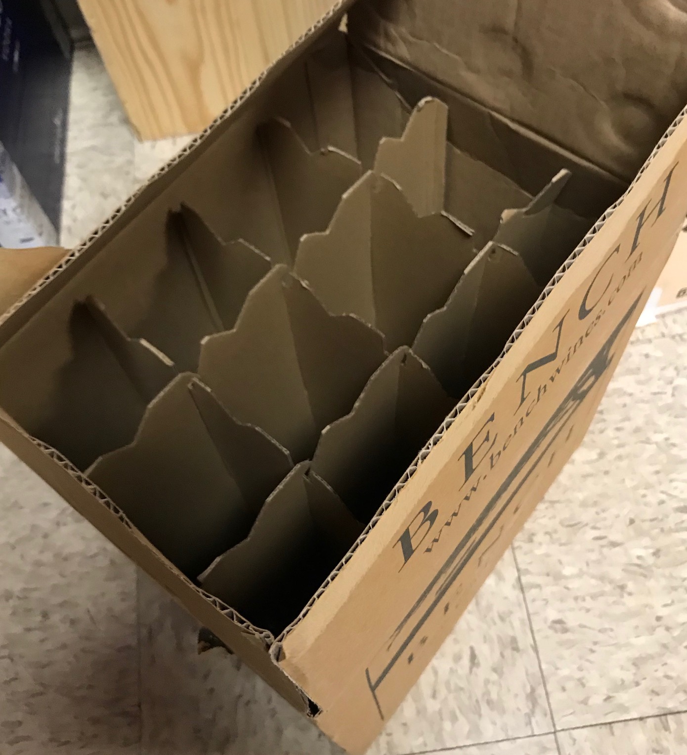 The Wine and Cheese Place: We need empty wine boxes!