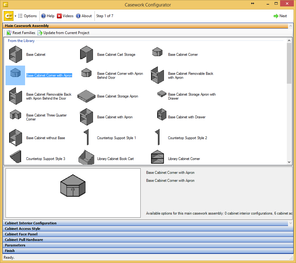 Revit Add-Ons: Casework Configurator 2017