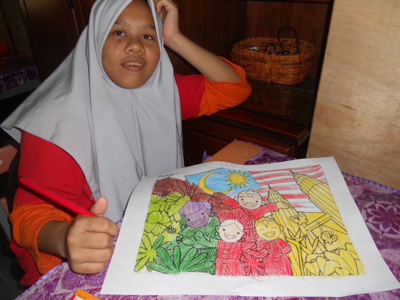 BLOG RASMI PPKIBP SMK ARAU: PERTANDINGAN BERCERITA & MEWARNA MERDEKA