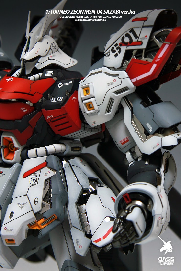 MG 1/100 Sazabi Ver. Ka Red and White - Painted Build