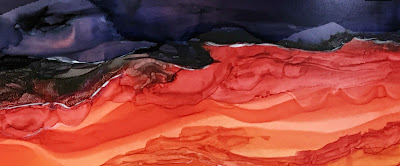 Creative people don't play by the Rules: Cactus Sunset Alcohol Ink Painting