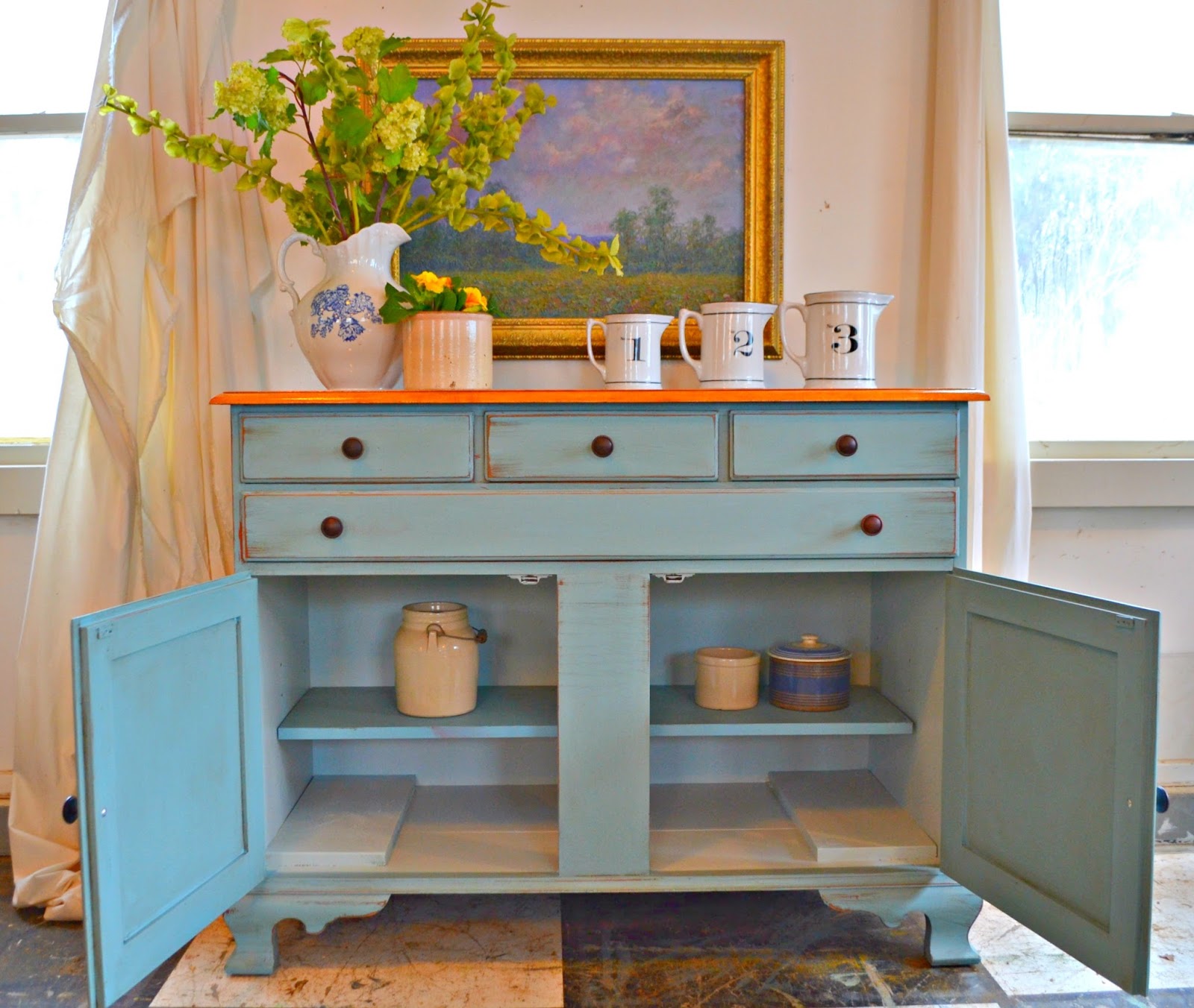 Heir and Space: A Solid Maple Farmhouse Sideboard