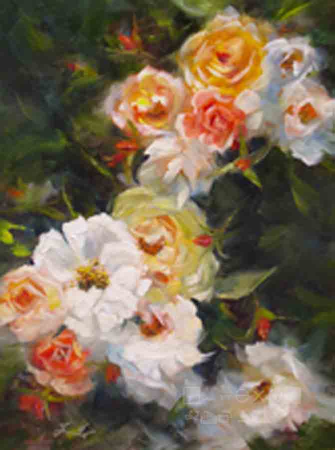 Pat Fiorello - Art Elevates Life: Cascading Roses-revised