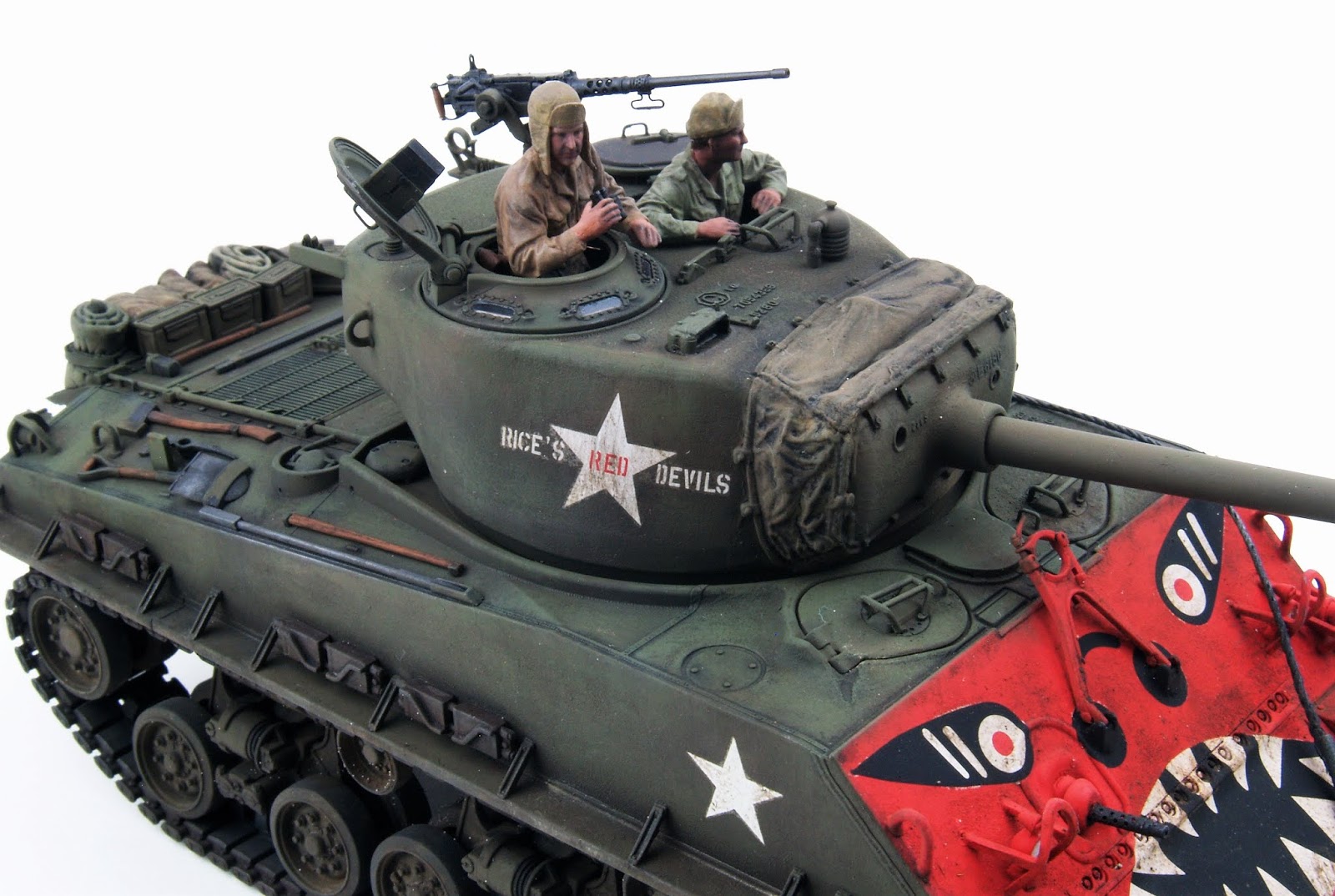 Scratchie's Models World: Sherman M4A3E8 "Rice's Red Devils" - Finished