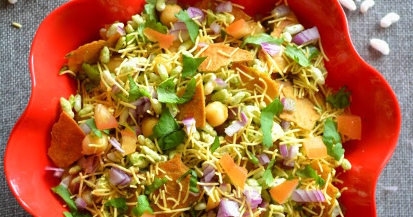 Veggie Platter: A - Z Indian Street Foods ~ K for Khakra & Chana Bhel