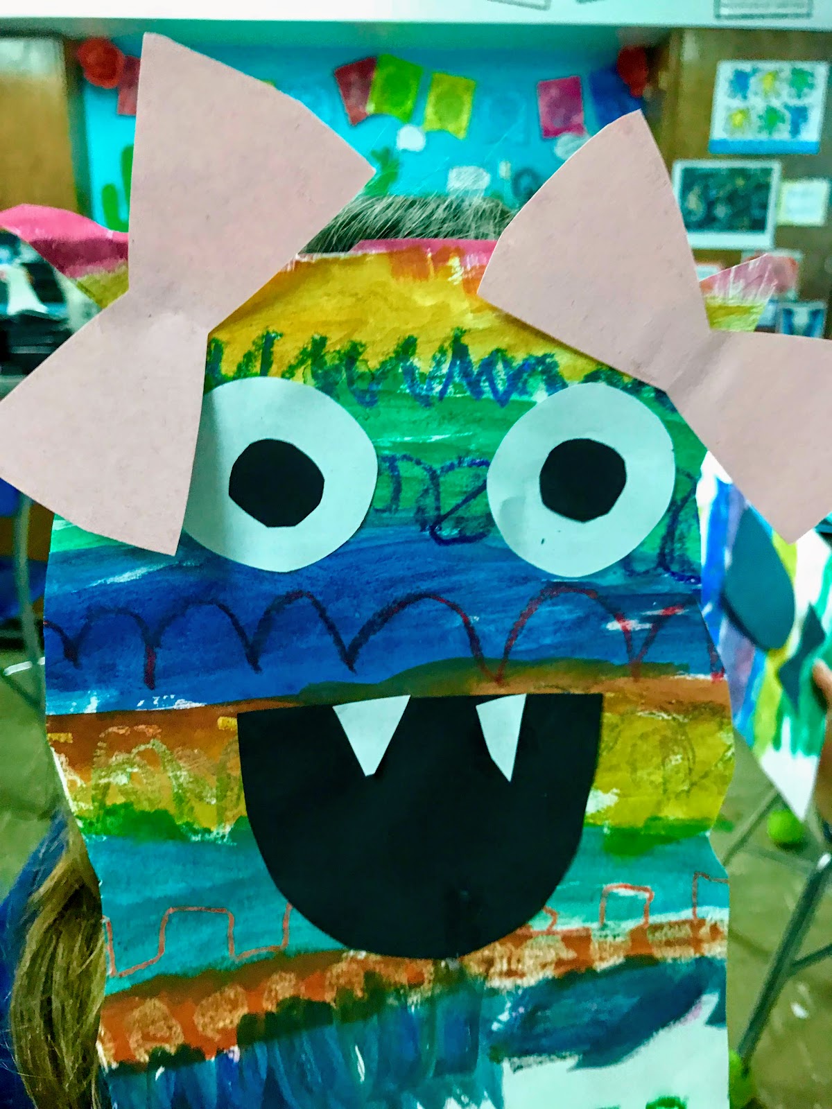 Elements of the Art Room: Kindergarten Line Painting Monsters