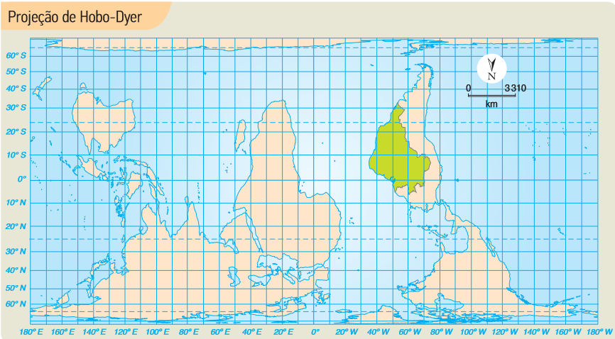 Projeção de Hobo-Dyer - Projeto Geografando