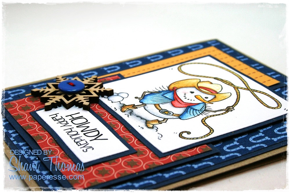 Christmas cowboy card – Howdy Happy Holidays! | Paperesse