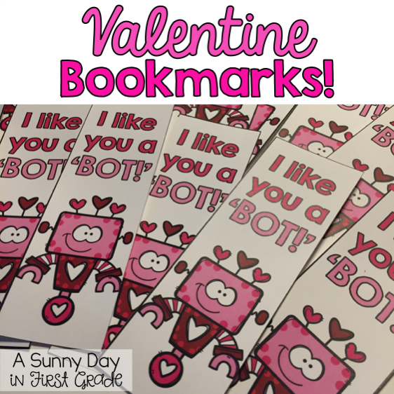 Valentine Bookmark Freebie! | A Sunny Day in First Grade